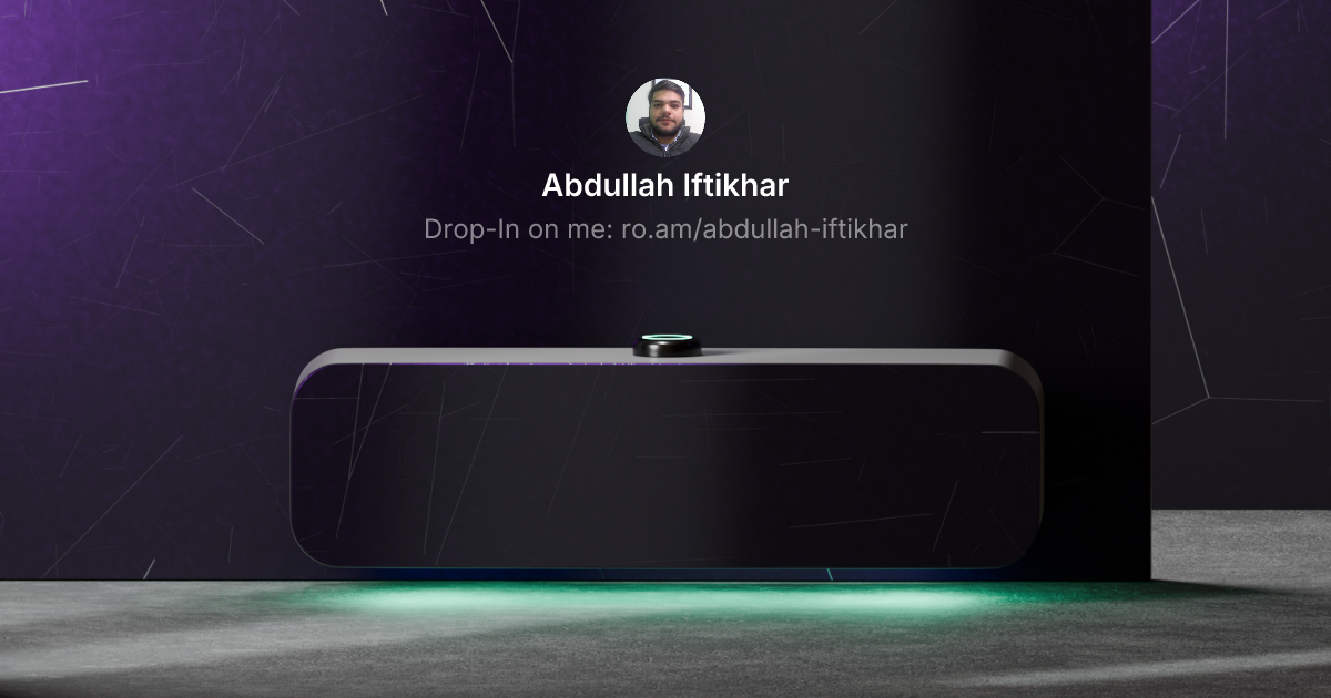 Abdullah Iftikhar’s Lobby - Meet with Abdullah Iftikhar at Irinatech ...