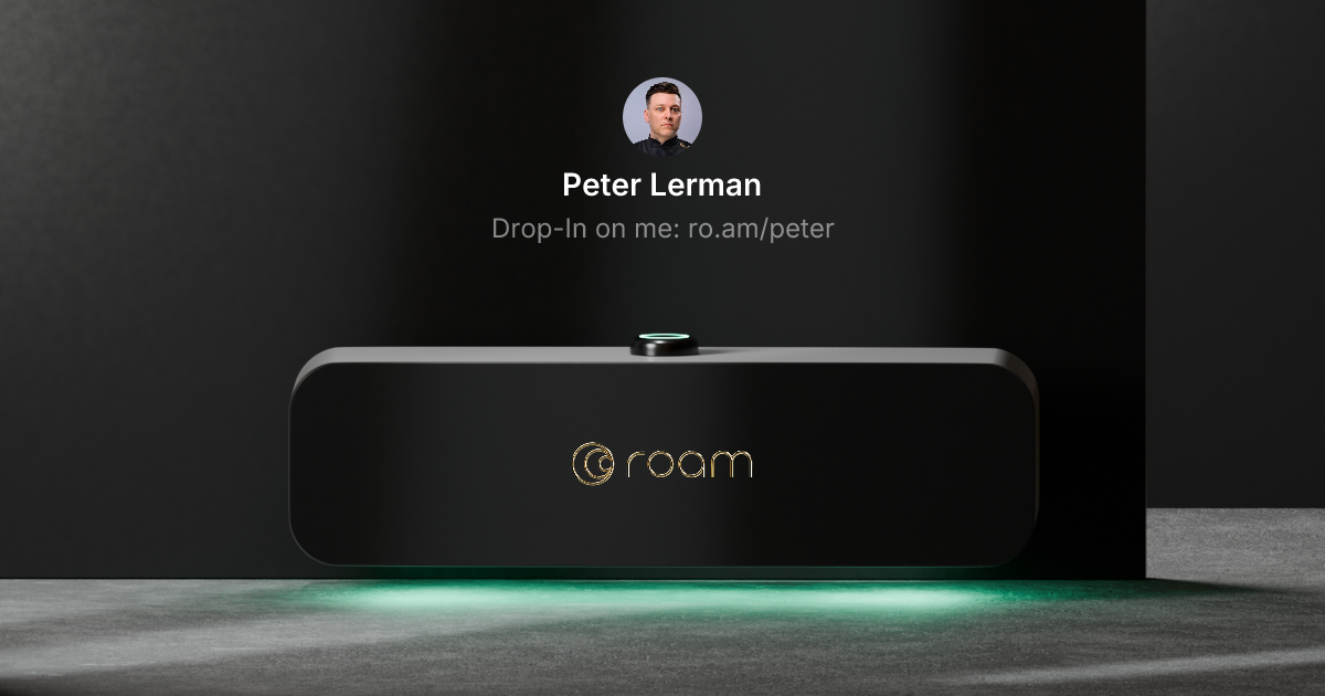 Peter Lerman’s Lobby - Meet with Peter Lerman at Roam HQ