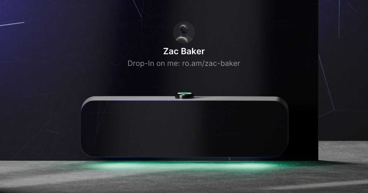 Zac Baker’s Lobby - Meet with Zac Baker at Terac